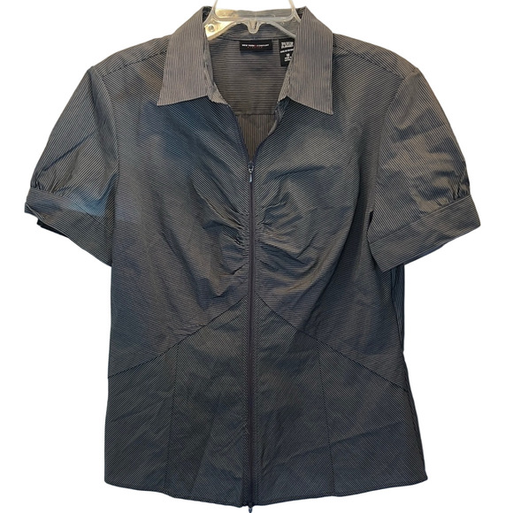 New York & Company | Tops | New York Company Gray And White Striped ...